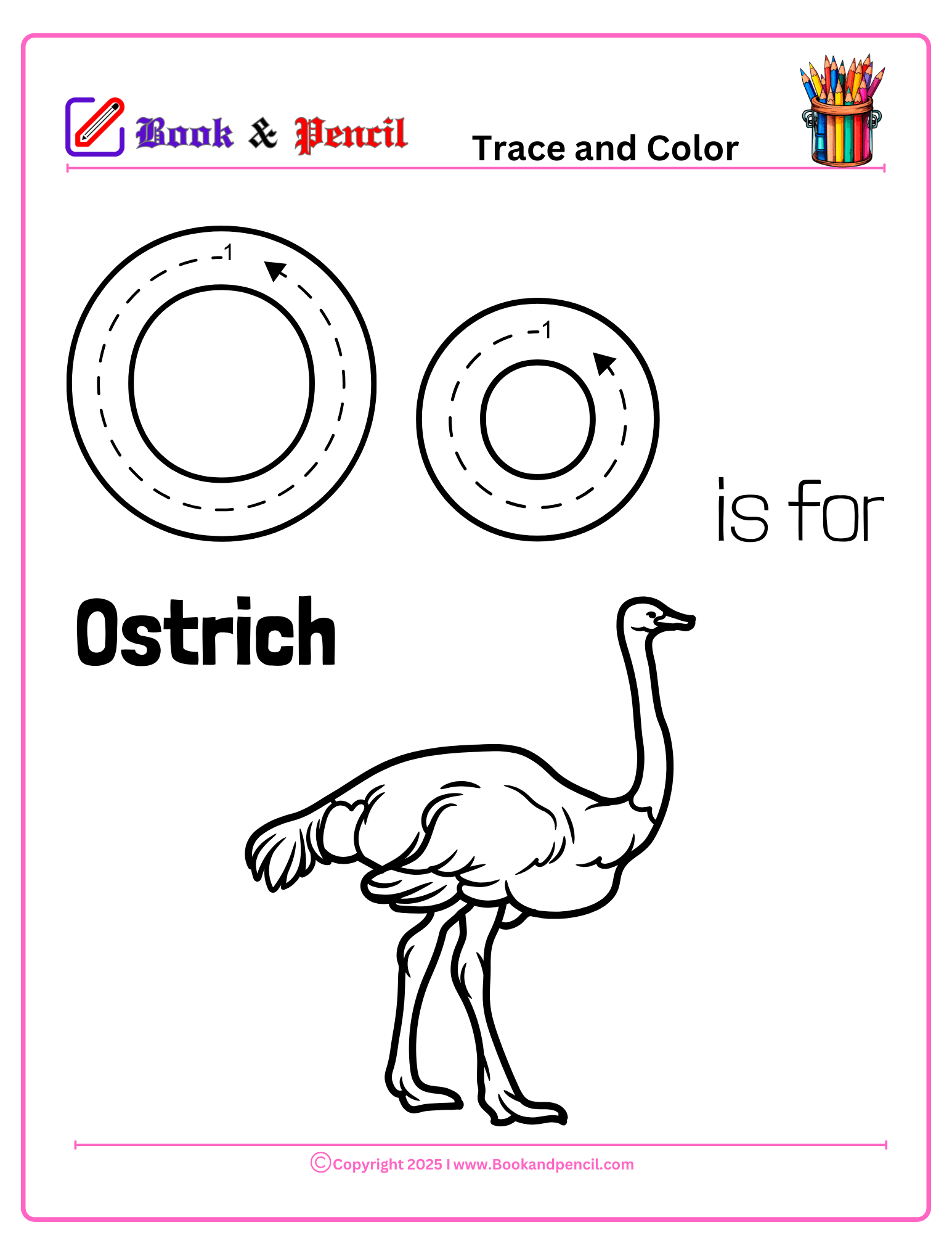 Letter O Coloring Worksheets - Free Printables PDF Download