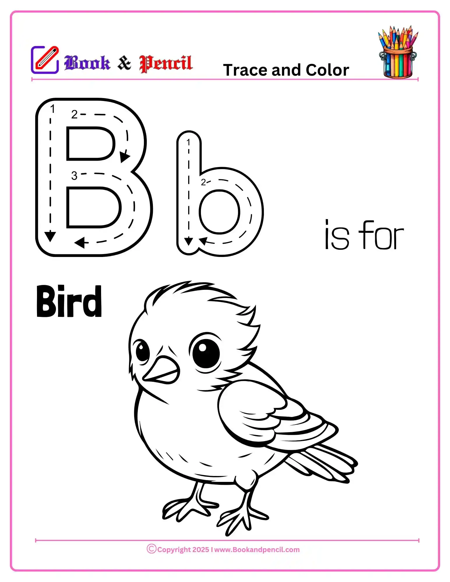 Letter B Coloring Worksheets - Free Printables PDF Download