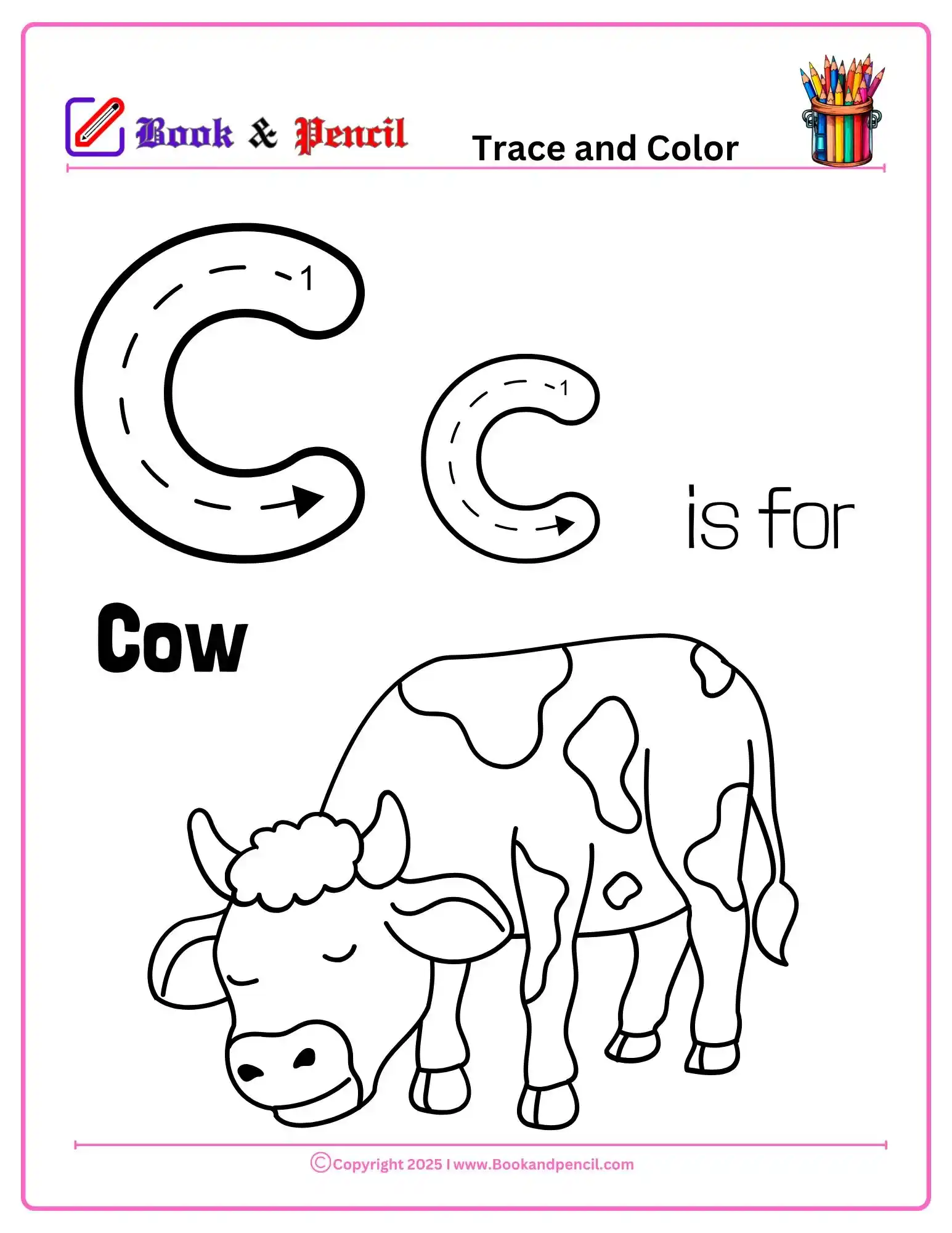 Letter C Coloring Worksheets - Free Printables PDF Download
