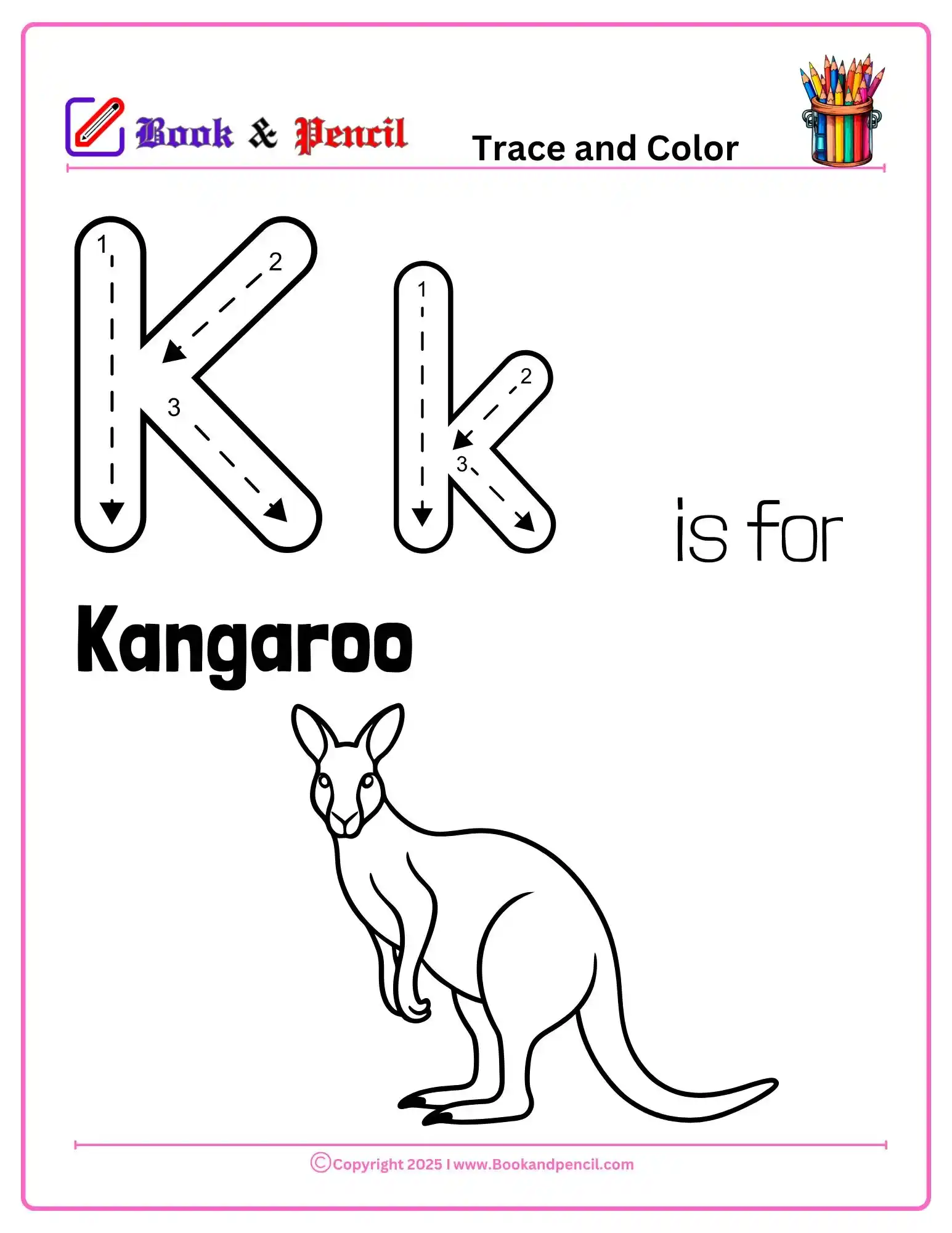 Letter K Coloring Worksheets - Free Printables PDF Download
