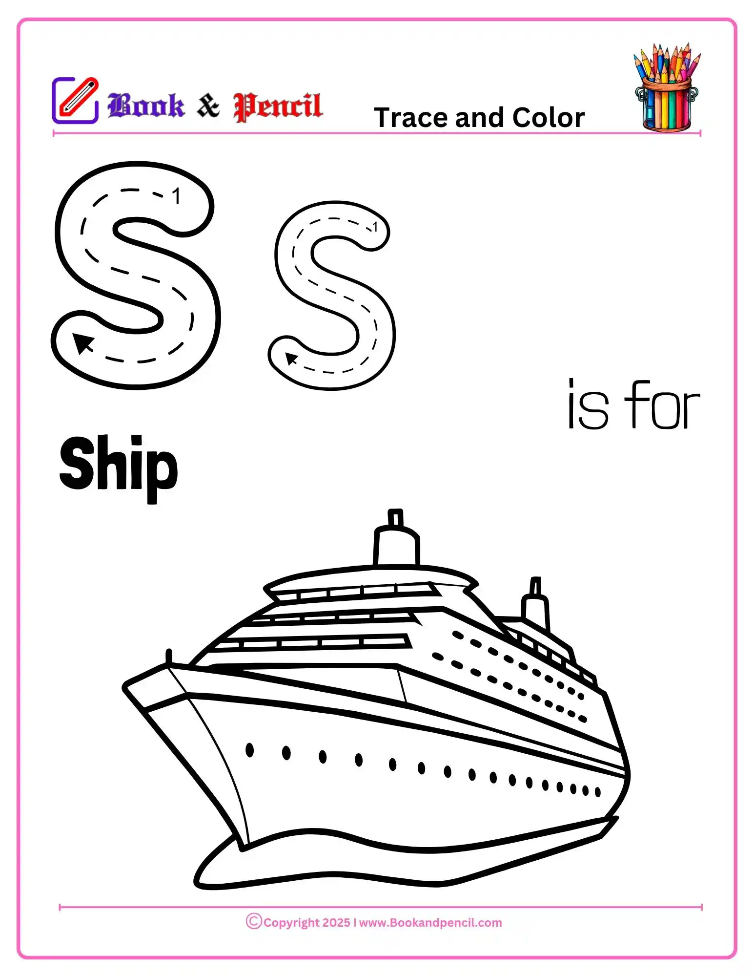 Letter S Coloring Worksheets - Free Printables PDF Download