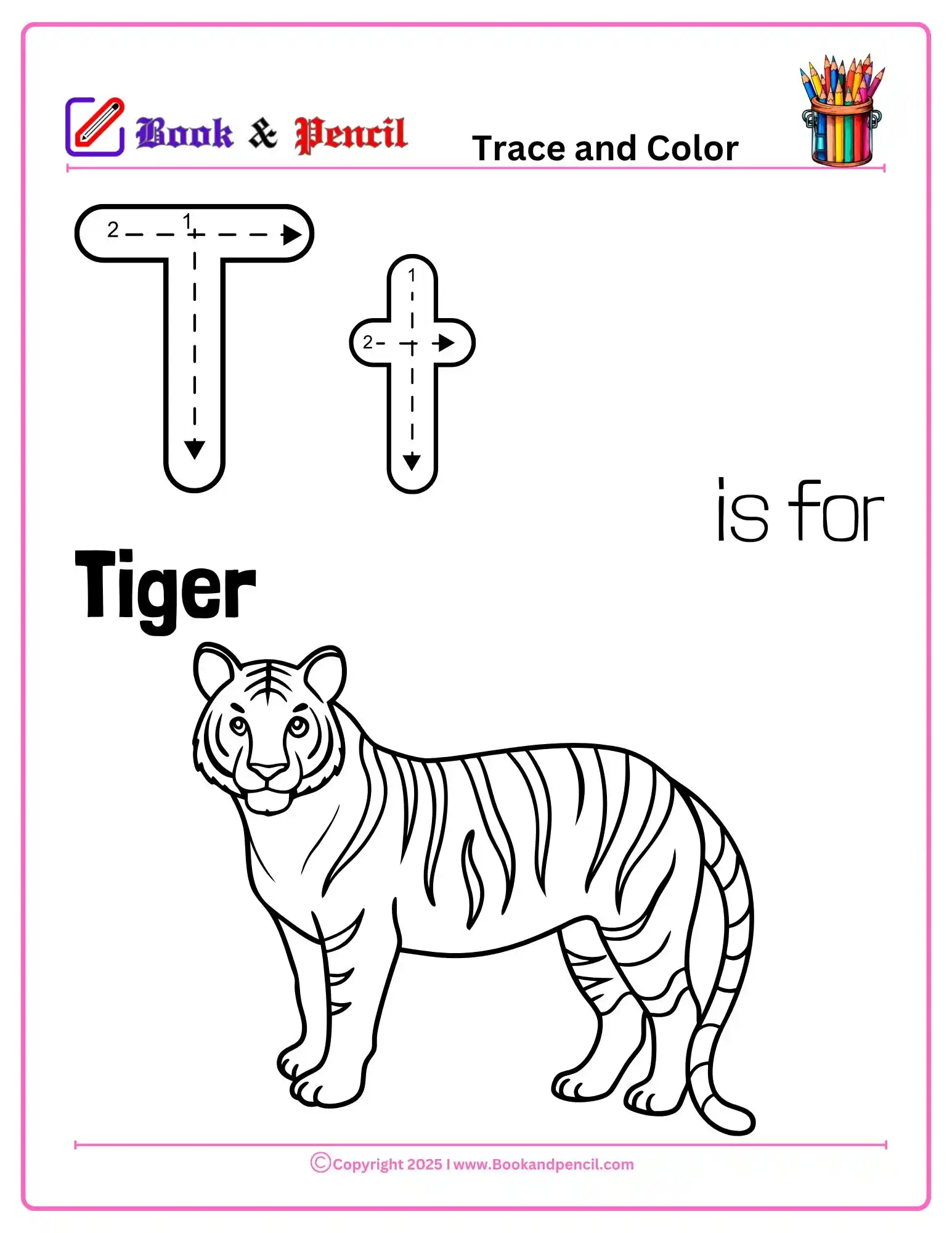 Letter T Coloring Worksheets - Free Printables PDF Download